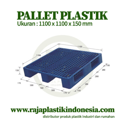 PALLET PLASTIK 110×110 x15 CM TIPE NPA-1111 | PALET RABBIT STANDAR INDUSTRI