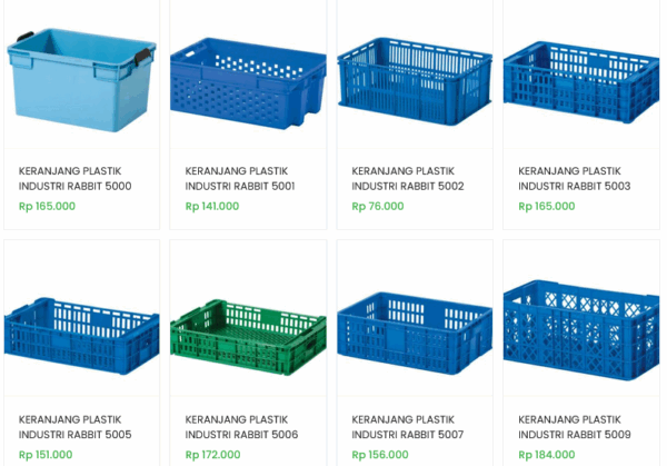 UKURAN BOX CONTAINER PLASTIK INDUSTRI 30, 45, 50, 75, 100, 200, 300 ...