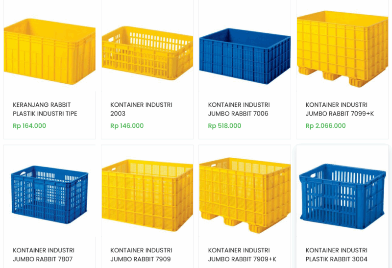 JUAL CONTAINER BOX PLASTIK INDUSTRI RABBIT | DISTRIBUTOR RESMI PABRIK ...