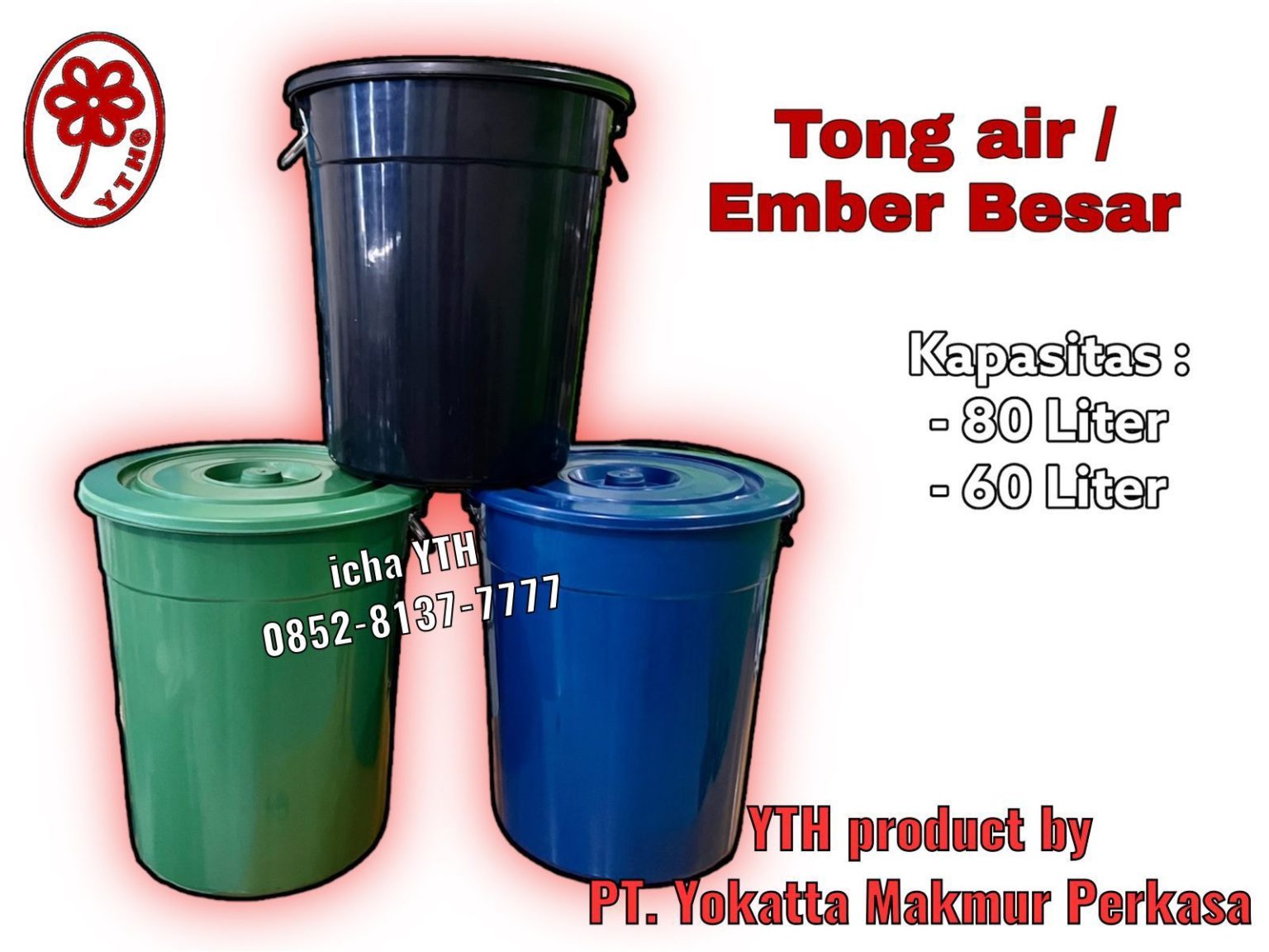EMBER PLASTIK BESAR 80 LITER YTH - Raja Plastik Indonesia