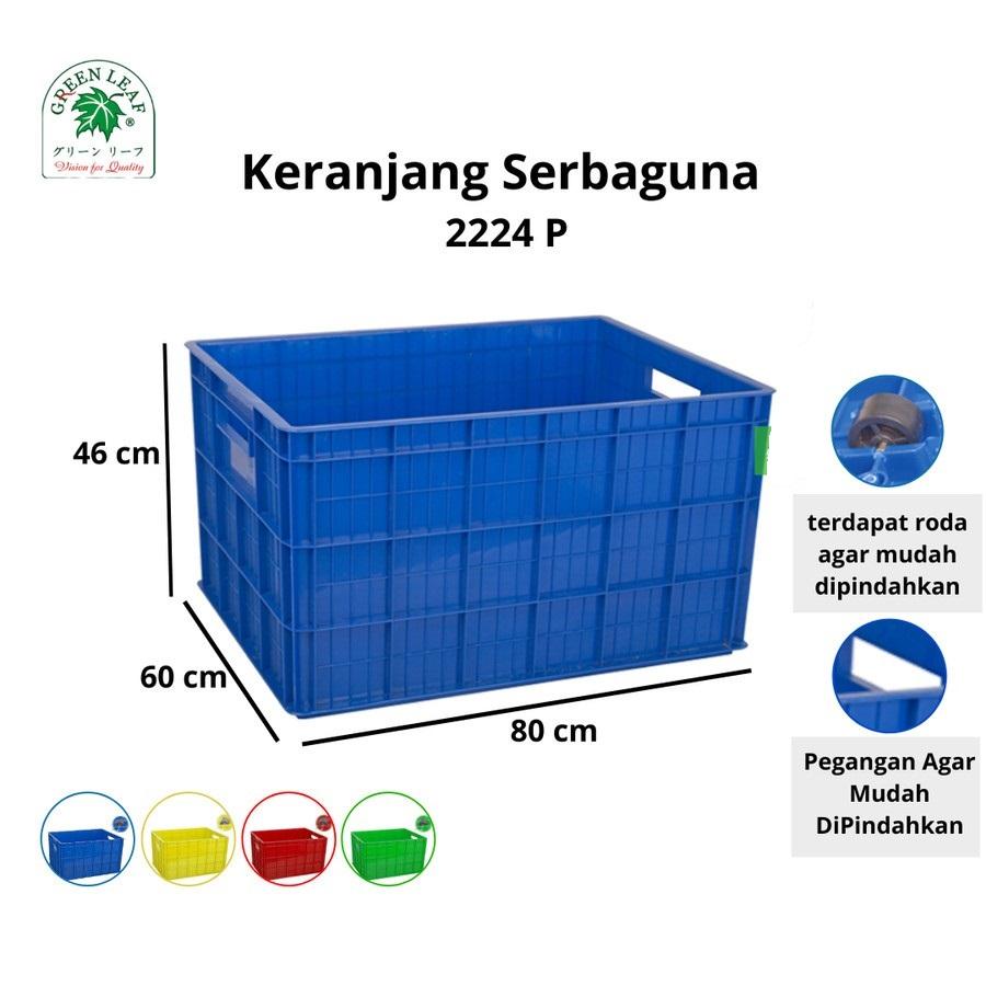 BOX CONTAINER PLASTIK INDUSTRI 140 LITER GL 2224 P + RODA
