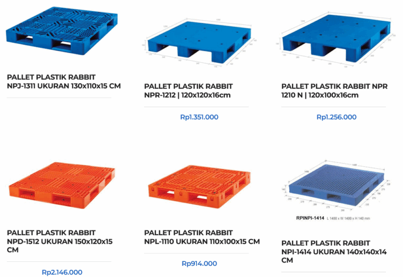 UKURAN PALLET PLASTIK STANDAR NASIONAL & INTERNASIONAL